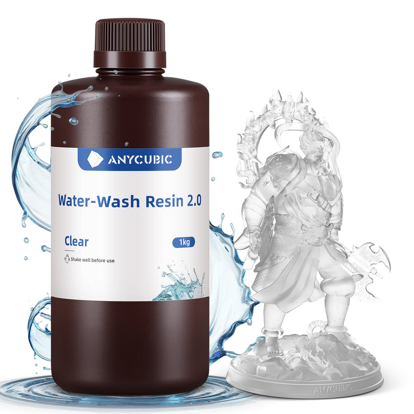 Anycubic Water-Wash Resin+: Eco-friendly Water-washable resins for LCD/ SLA 3D Printing